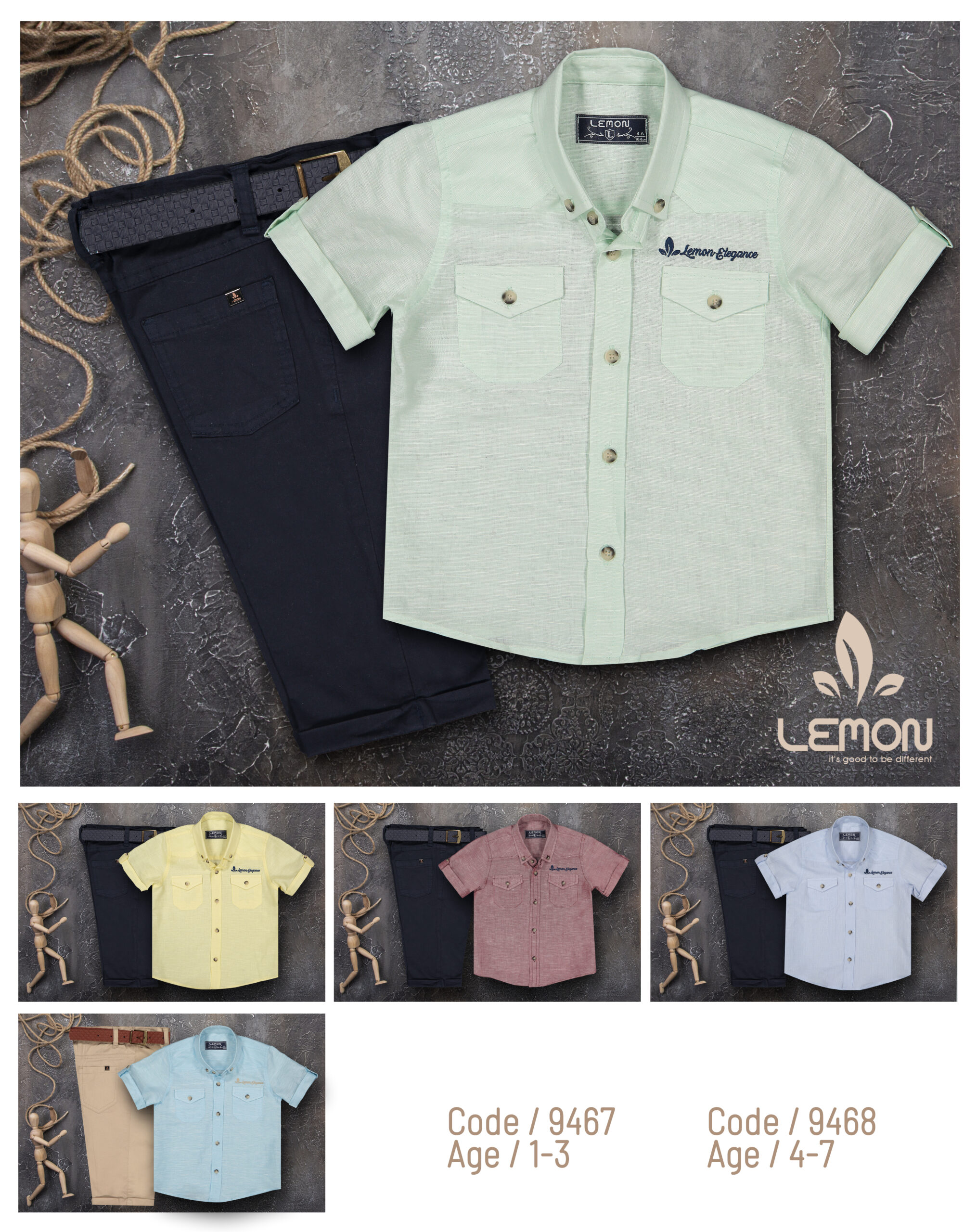 Lemon Elegance Shirt Baby and Children's Suit - Lemon Textile - Since ...