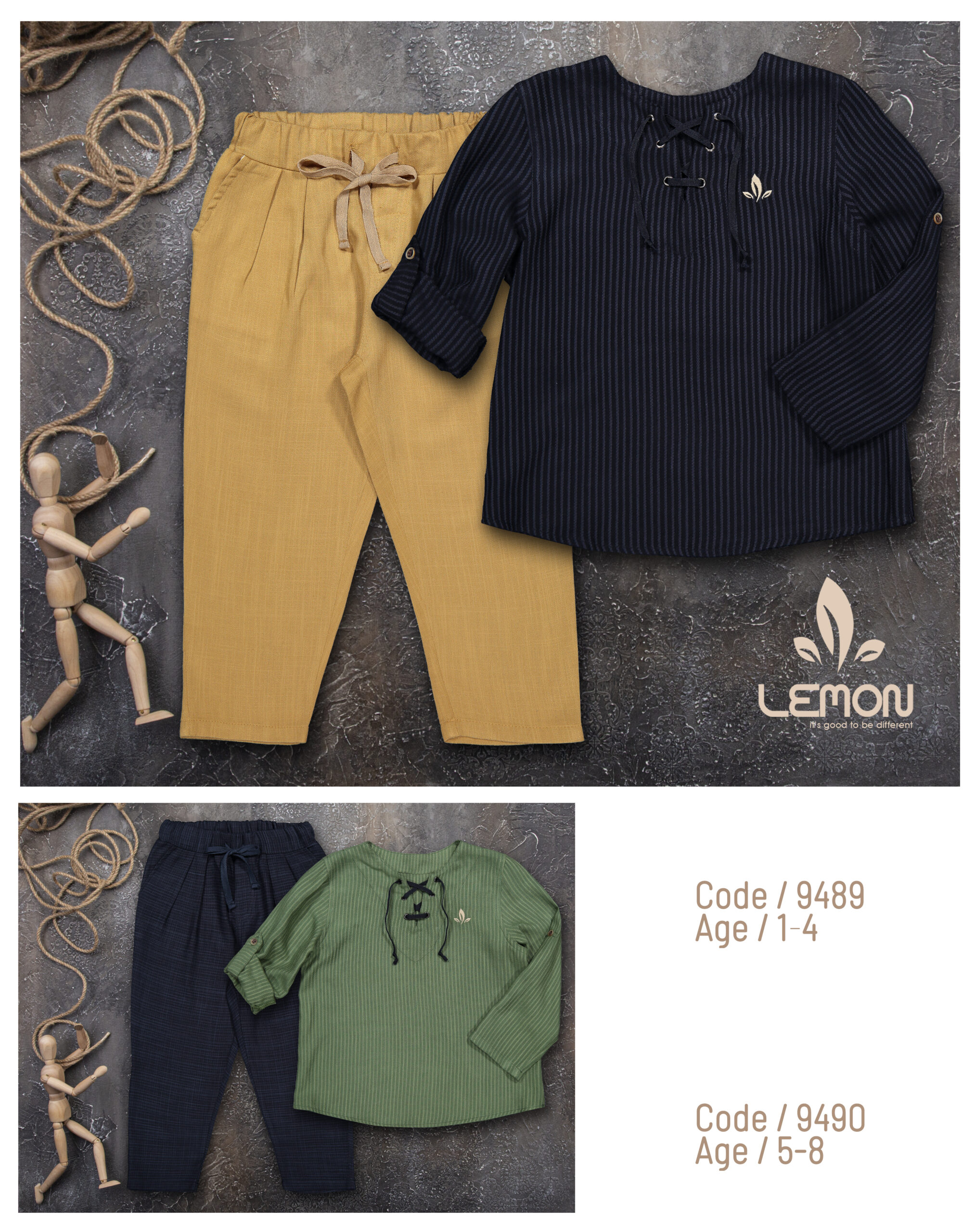 Binding Shirt Baby and Children's Suit - Lemon Textile - Since 1993...